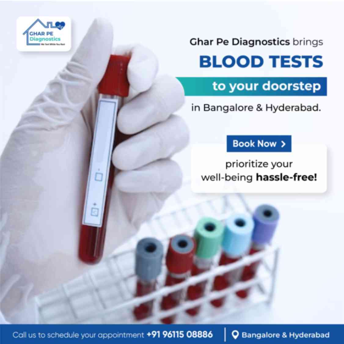 Blood Test at Home - Gharpediagnostics